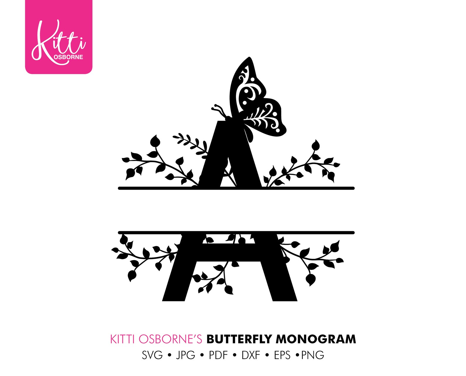 Letter A, SVG Monogram Alphabet, Paper Cut Template - Etsy