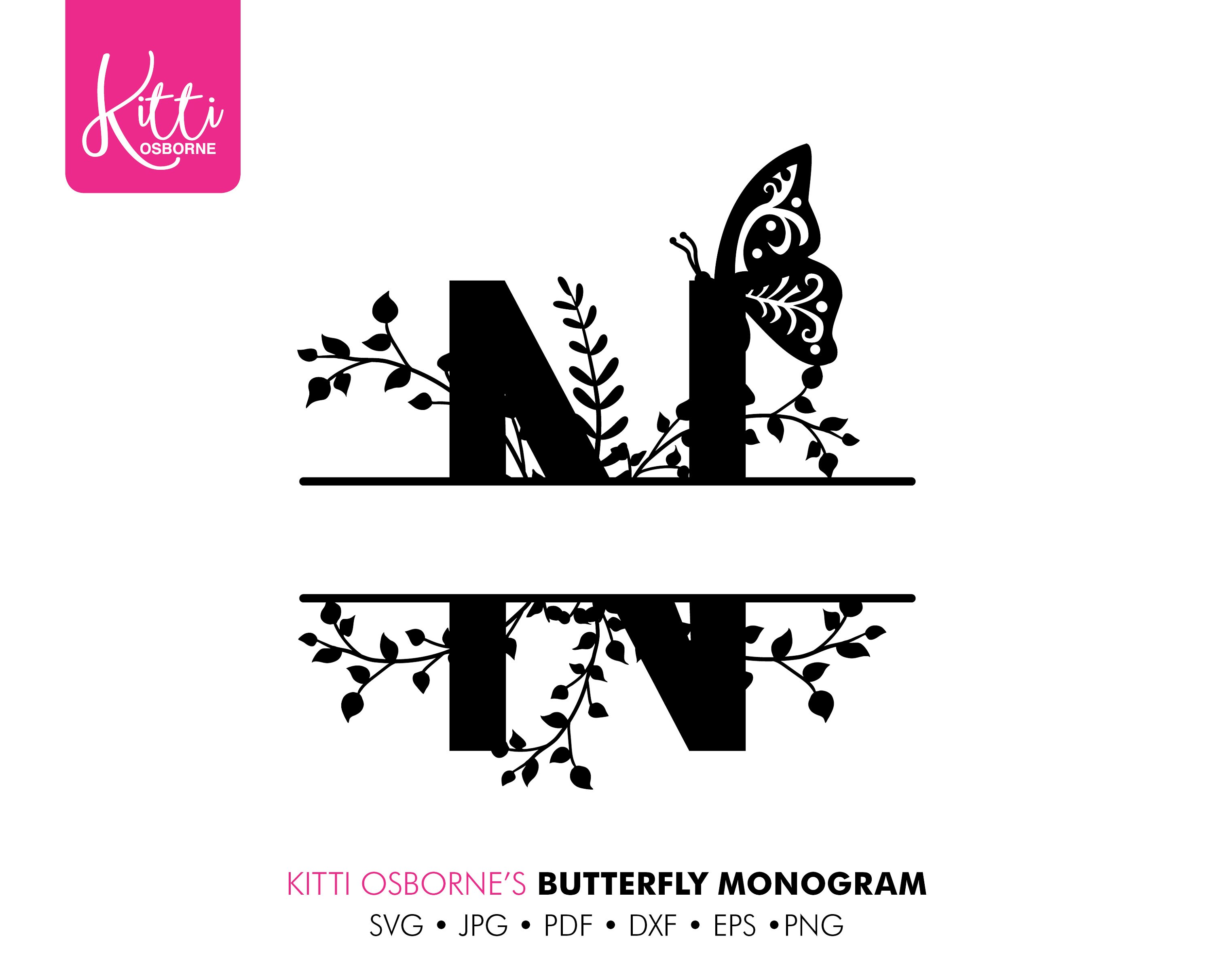 Letter N, SVG Monogram Alphabet, Paper Cut Template - Etsy