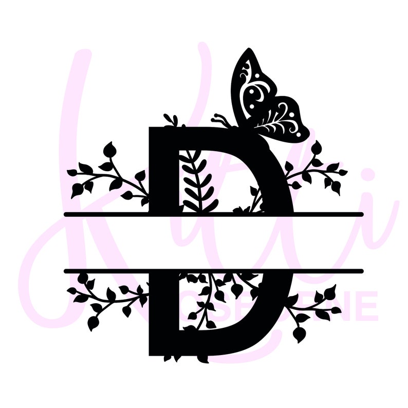 Letter D, SVG Monogram Alphabet, Paper Cut Template - Etsy
