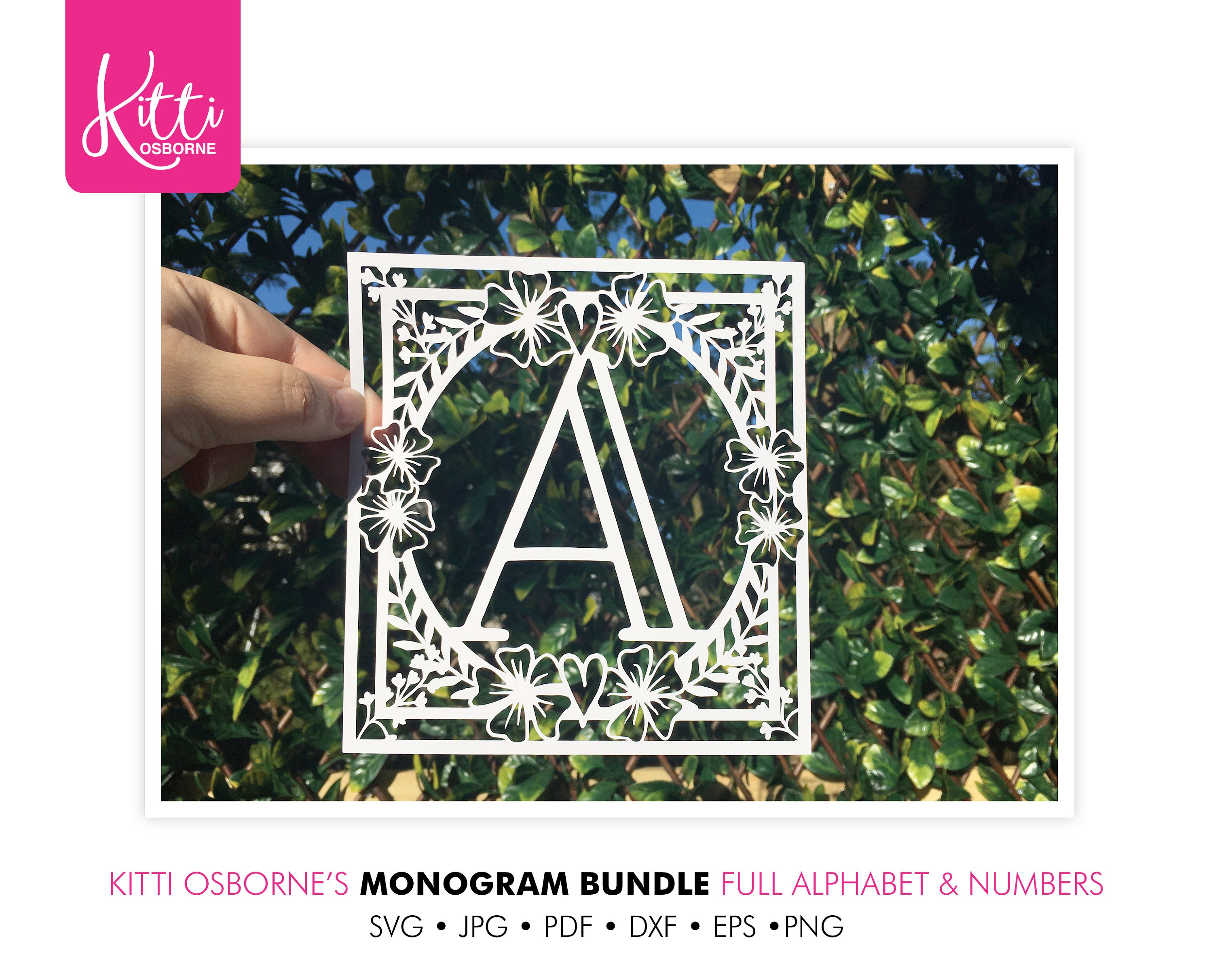 Alphabet Monogram Bundle Paper Cut Templates Machine Cutting SVG - Etsy