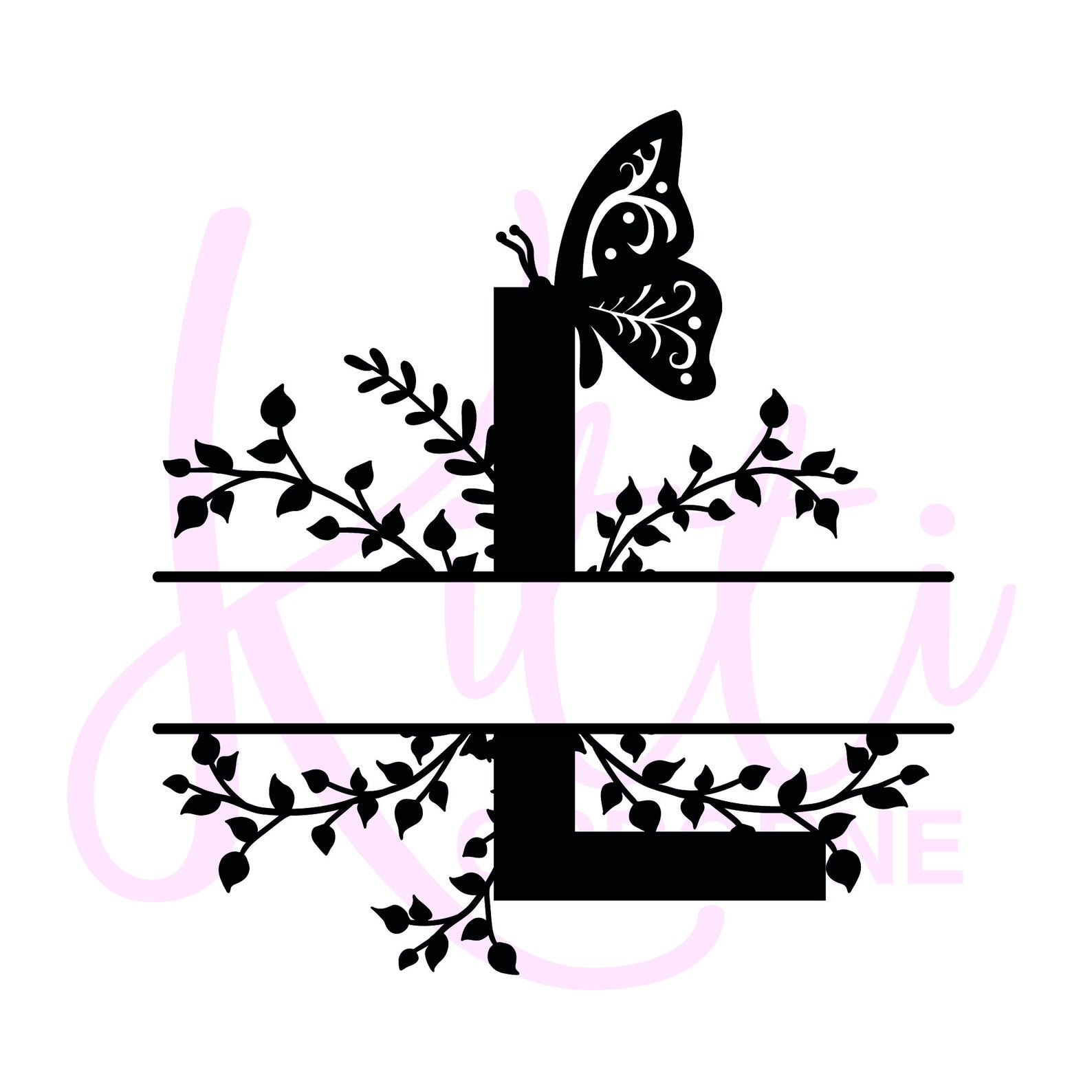 Letter L, SVG Monogram Alphabet, Paper Cut Template - Etsy