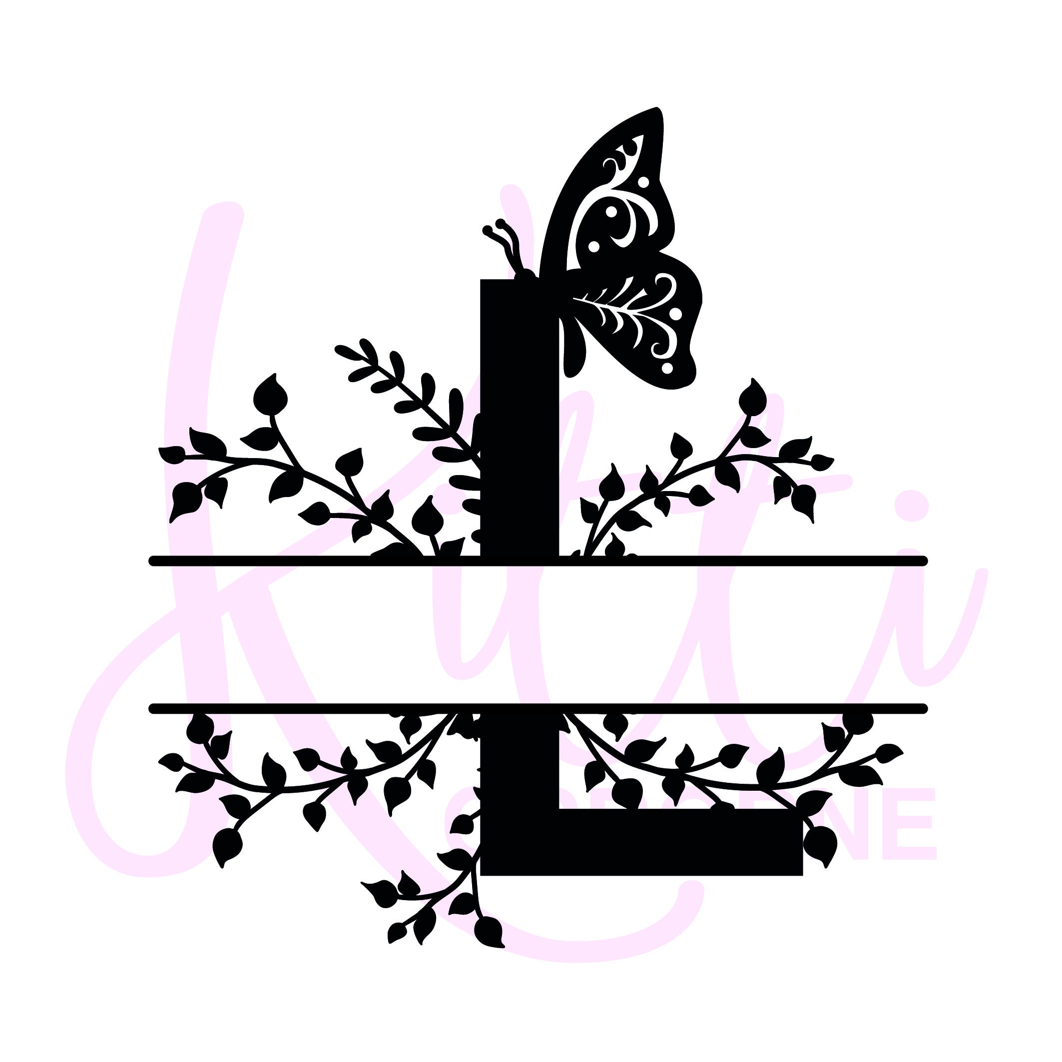 Letter L, SVG Monogram Alphabet, Paper Cut Template - Etsy