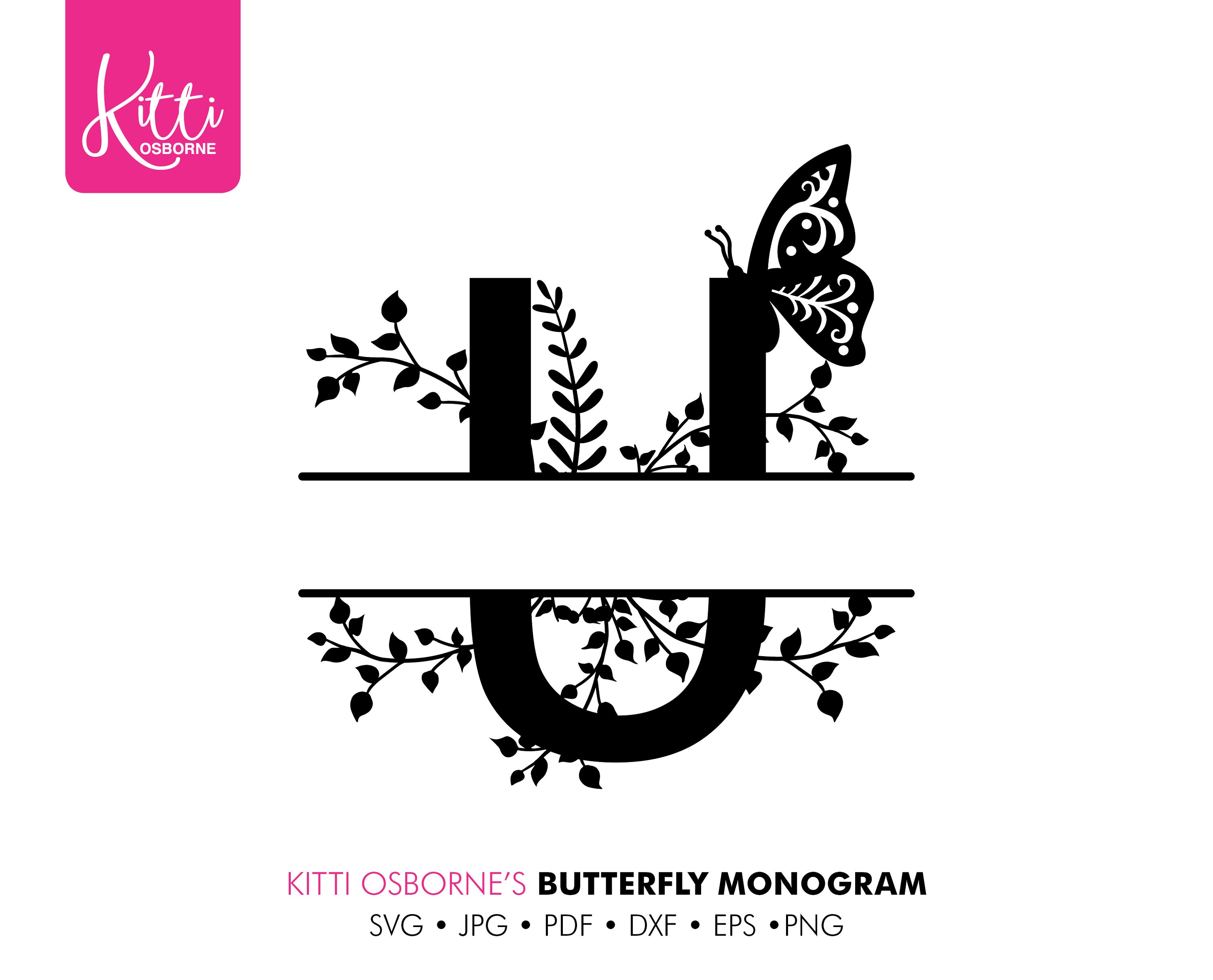 Letter U, SVG Monogram Alphabet, Paper Cut Template - Etsy