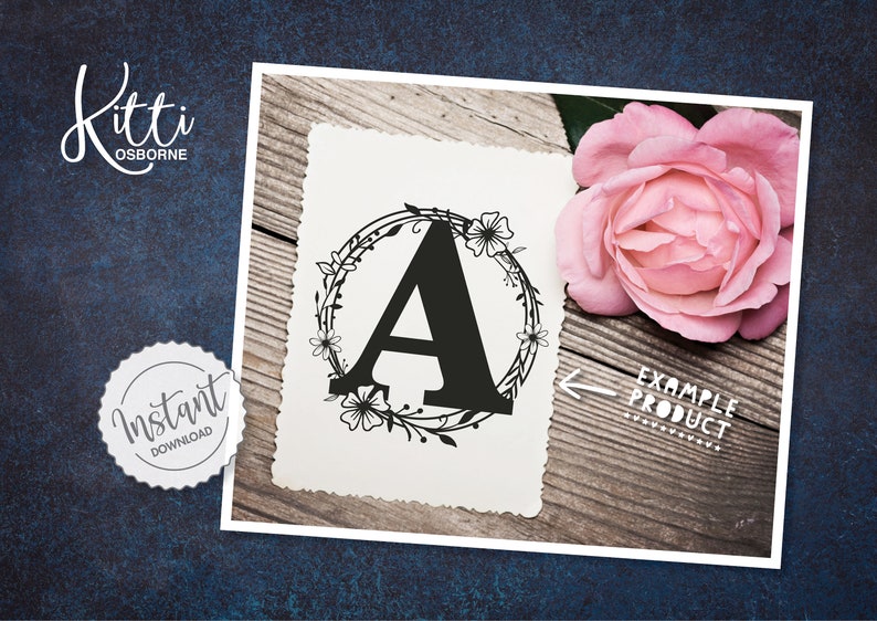 Papercut Template 'monogram Wreath' Letter A paper Cut Template Machine ...