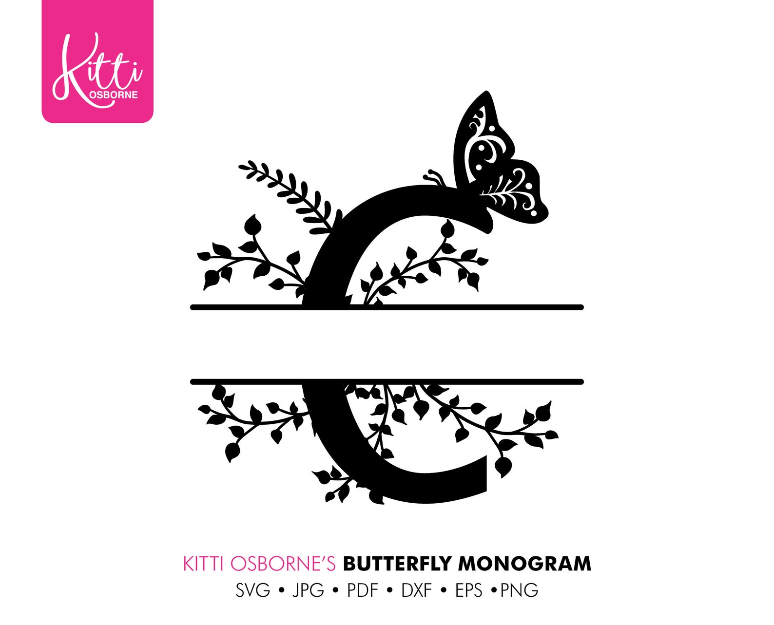 Letter C SVG Monogram Alphabet Paper Cut Template - Etsy