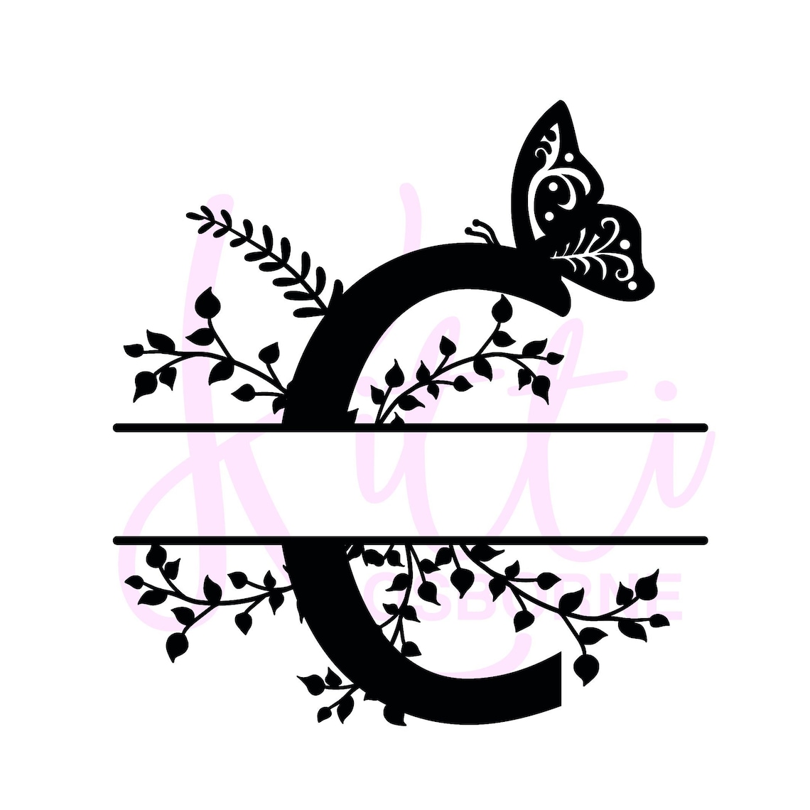 Letter C, SVG Monogram Alphabet, Paper Cut Template - Etsy