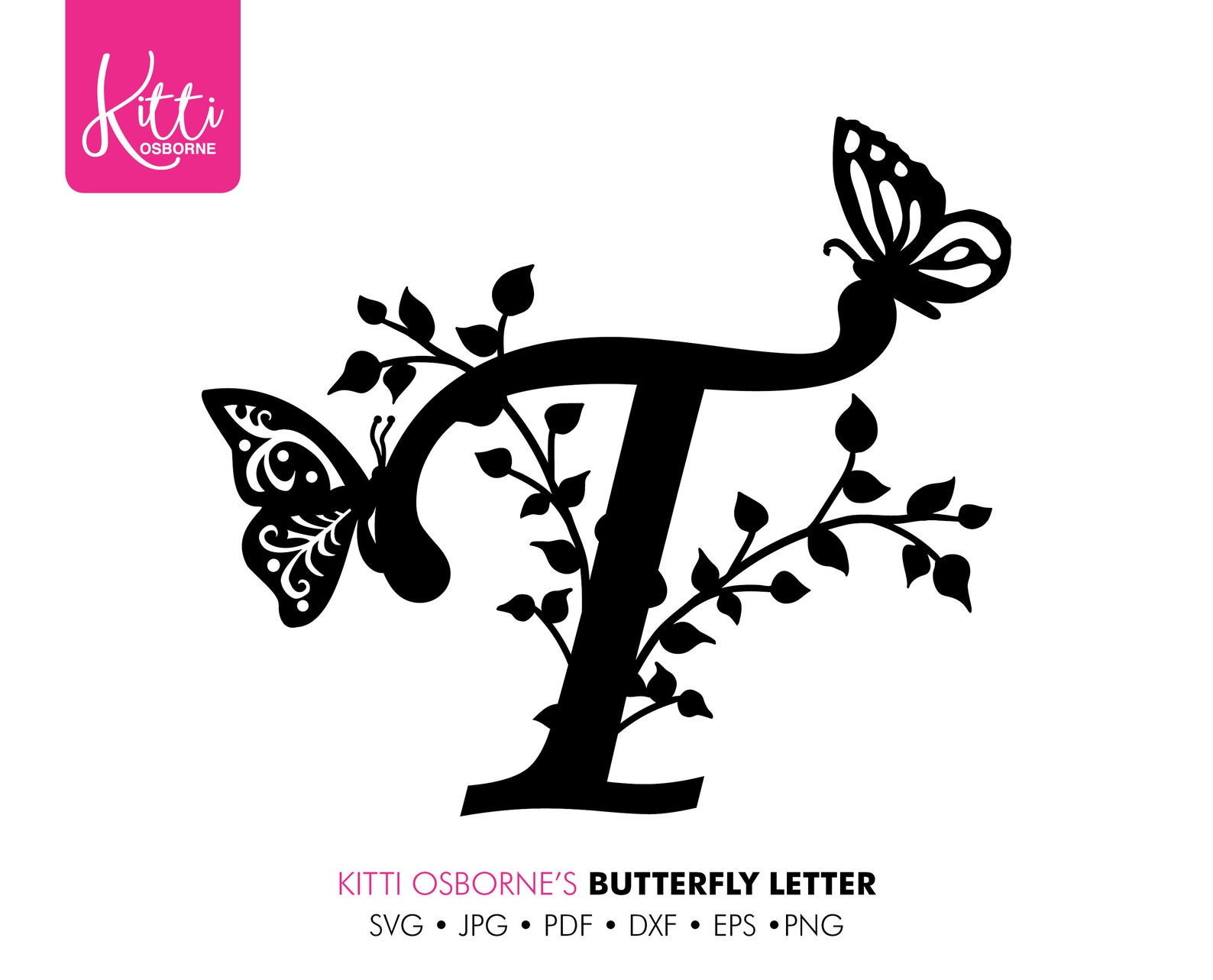 Papercut Template. Decorative Letter T, SVG File. Instant Download. - Etsy