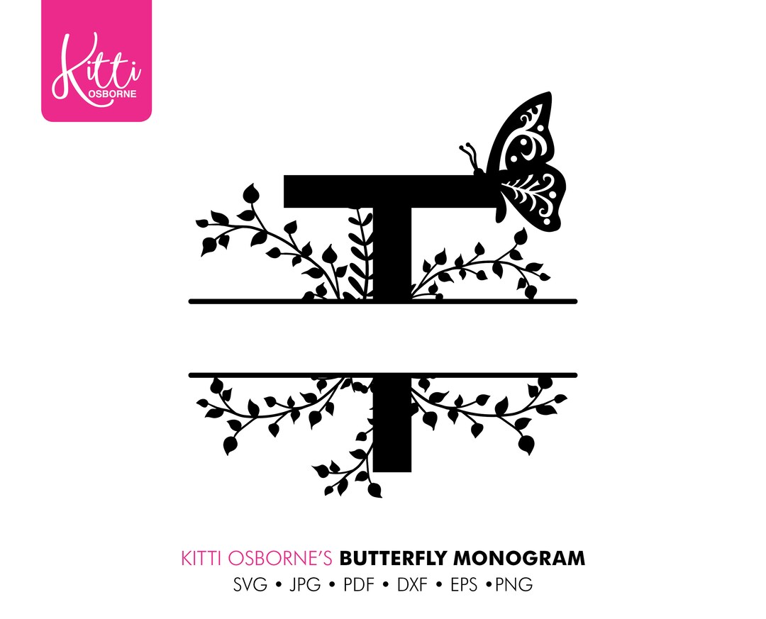 Letter T, SVG Monogram Alphabet, Paper Cut Template - Etsy