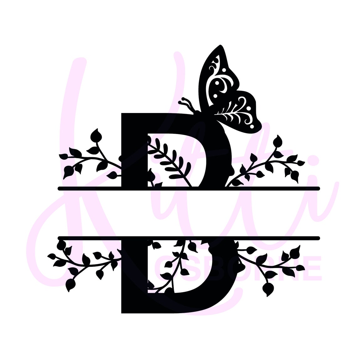 Letter B SVG Monogram Alphabet Paper Cut Template - Etsy Singapore