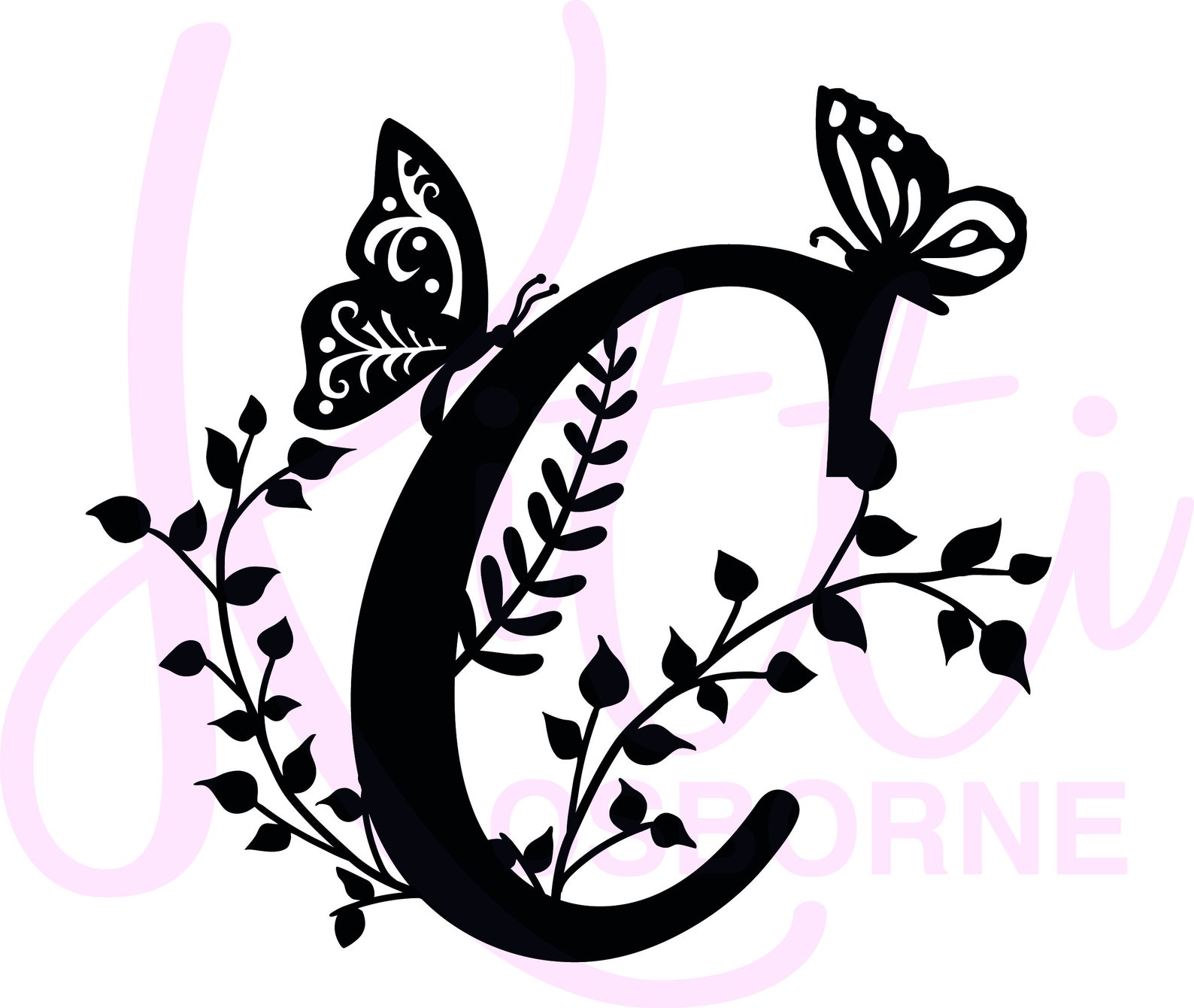 Papercut Template. Decorative Letter C, SVG. Instant Download. - Etsy