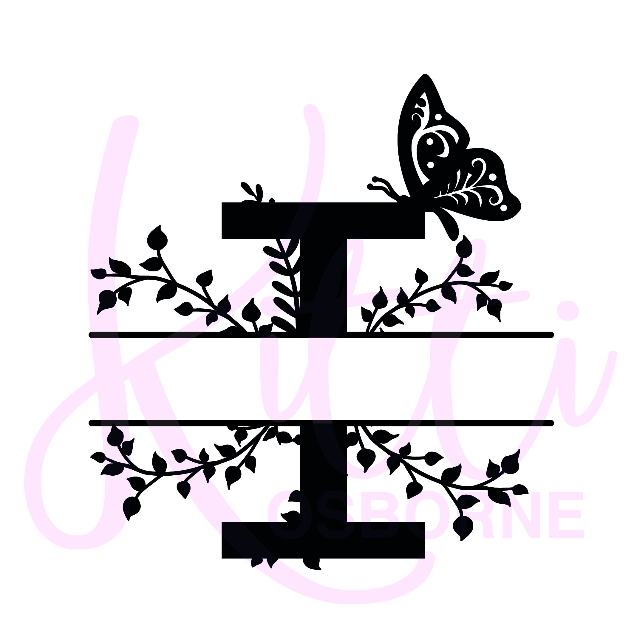 Letter I, SVG Monogram Alphabet, Paper Cut Template - Etsy