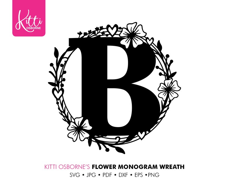 Papercut Template 'monogram Frame' Letter B Paper Cut Template Machine ...