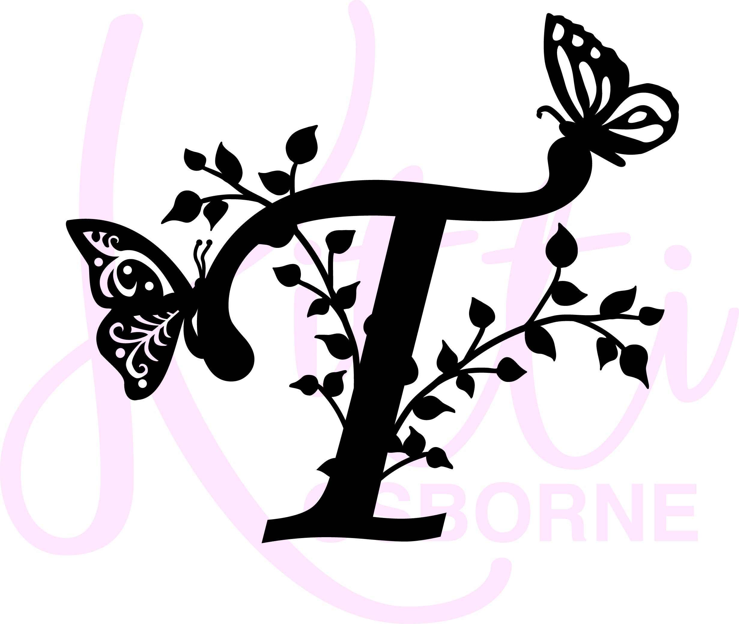 Papercut Template. Decorative Letter T, SVG File. Instant Download. - Etsy