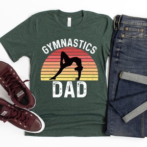 Dad Gymnast Shirt/ Retro Gymnastic Dad Gift/ Gymnastics Dad/ Cute ...