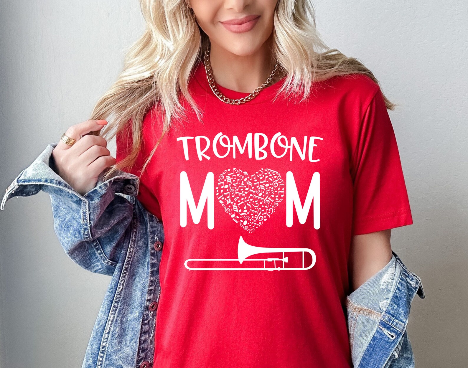 Mom Band Shirt/ Cute Band Mom Gift/ Trombone Mom/ Mom Trombone Shirt ...