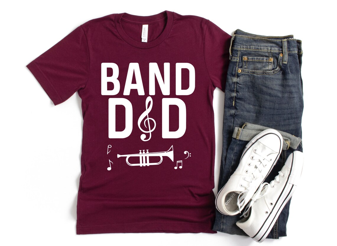 Band Dad Shirt/ Cute Trumpet Band Shirt Gift/ Band Dad/ School Band ...