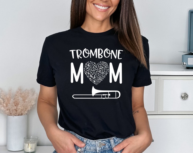 Mom Band Shirt/ Cute Band Mom Gift/ Trombone Mom/ Mom Trombone Shirt ...