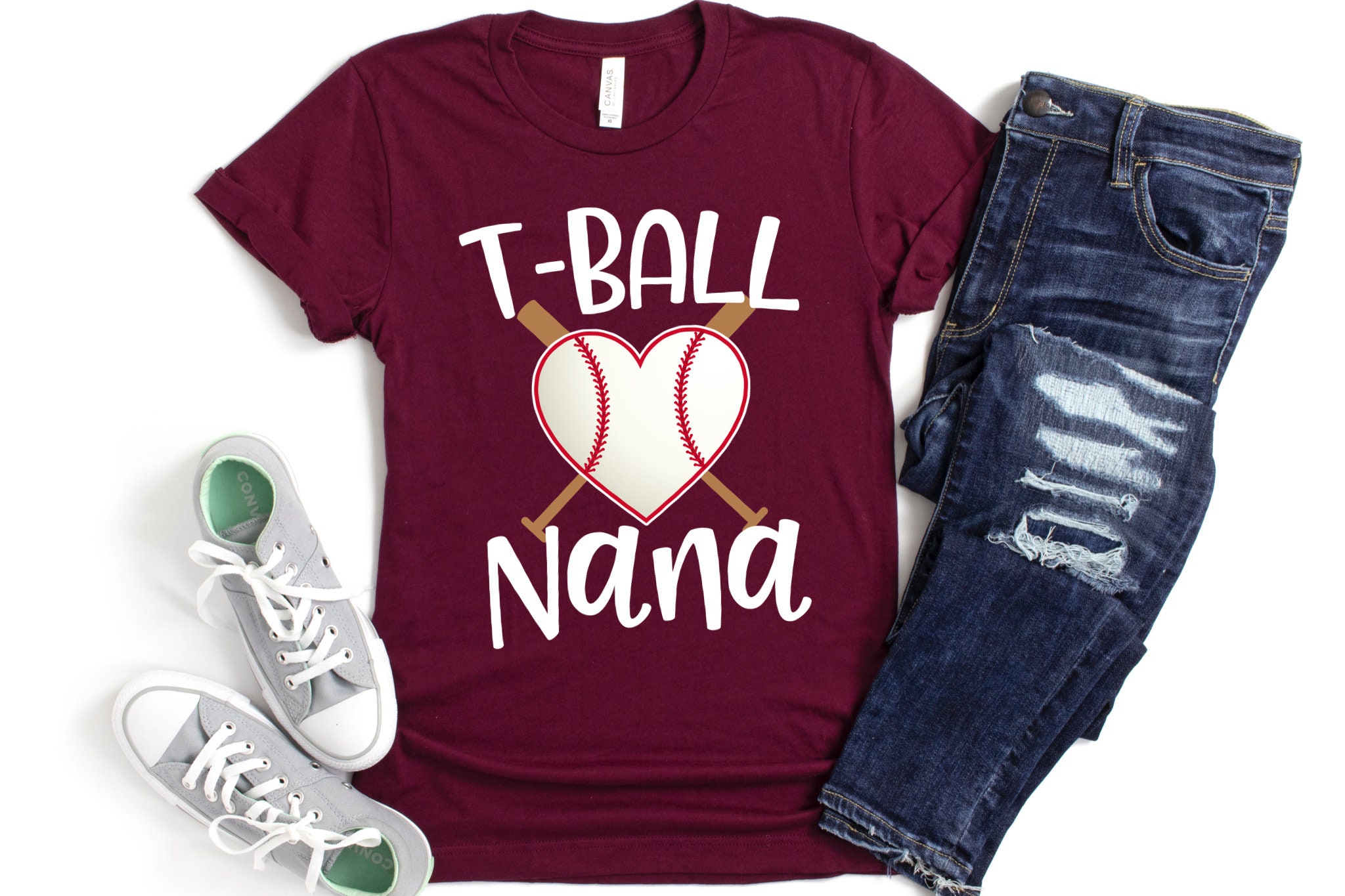 Baseball Nana Shirt/ Cute T-ball Nana Shirt Gift/ T-ball Nana/ - Etsy