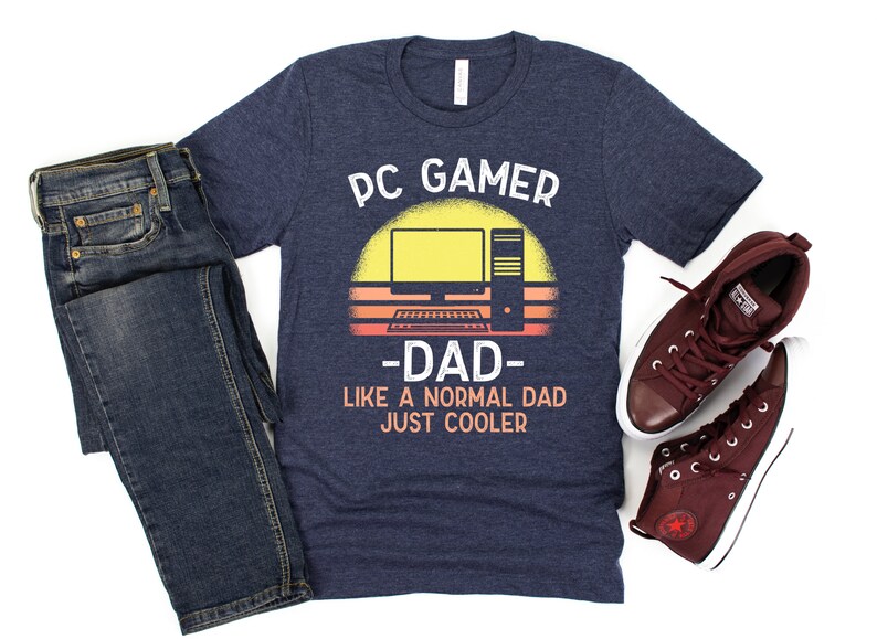 Dad Gaming Shirt/ Cute PC Gamer Gift/ PC Gamer Dad Like A Normal Dad ...