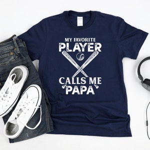 Papa Baseball Shirt/ Baseball Papa Gift/ My Favorite Player Calls Me ...