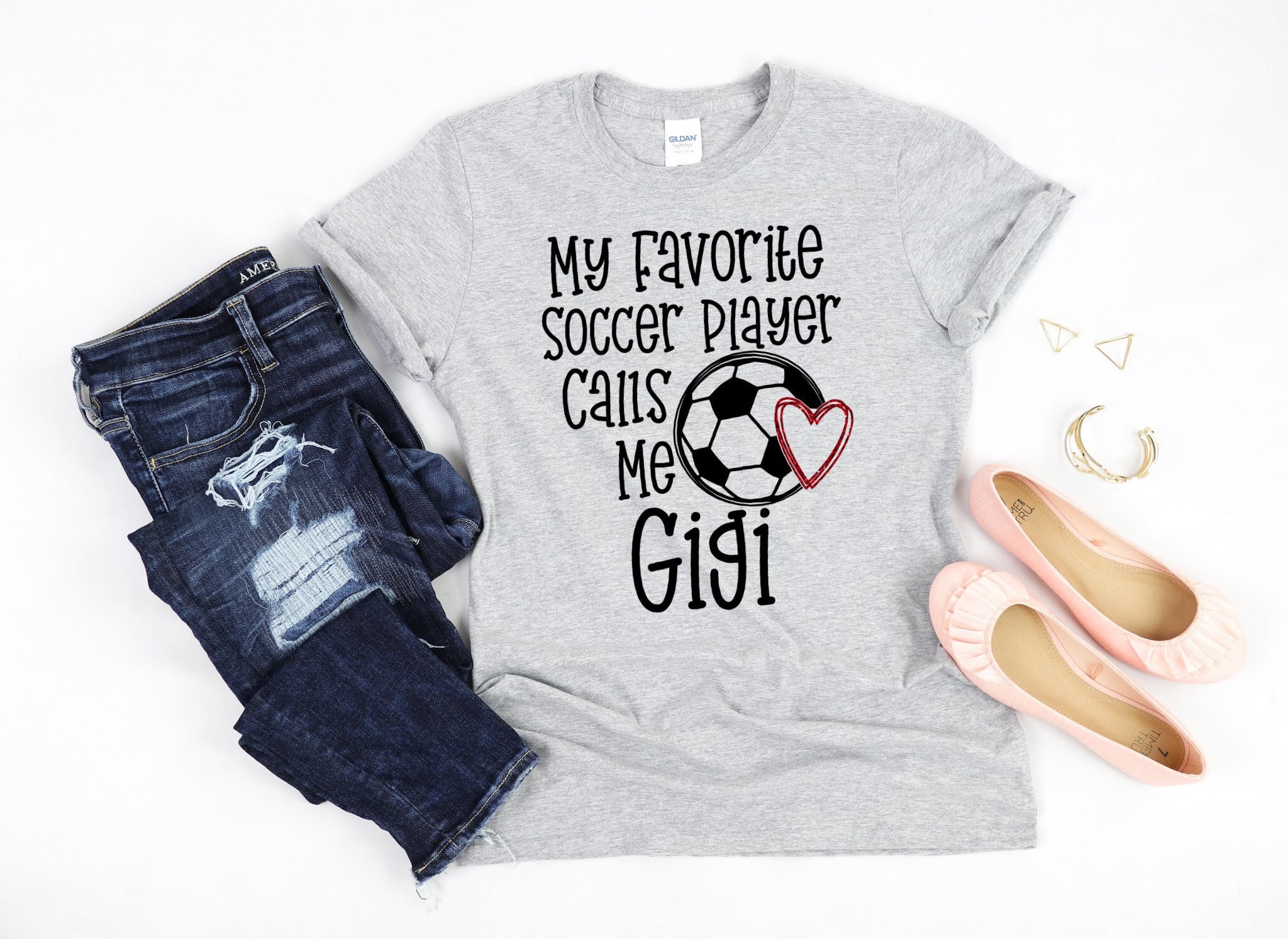 Cute Soccer Gigi Shirt/ Grandma Soccer Shirt Gift/ My Favorite Soccer ...