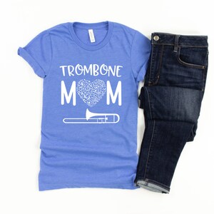 Mom Band Shirt/ Cute Band Mom Gift/ Trombone Mom/ Mom Trombone Shirt ...