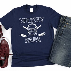 Papa Hockey Shirt/ Hockey Grandpa Game Day Gift/ Hockey Papa/ Ice ...