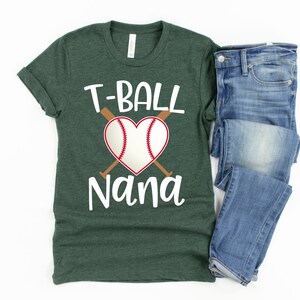 Baseball Nana Shirt/ Cute T-ball Nana Shirt Gift/ T-ball Nana/ Nana ...