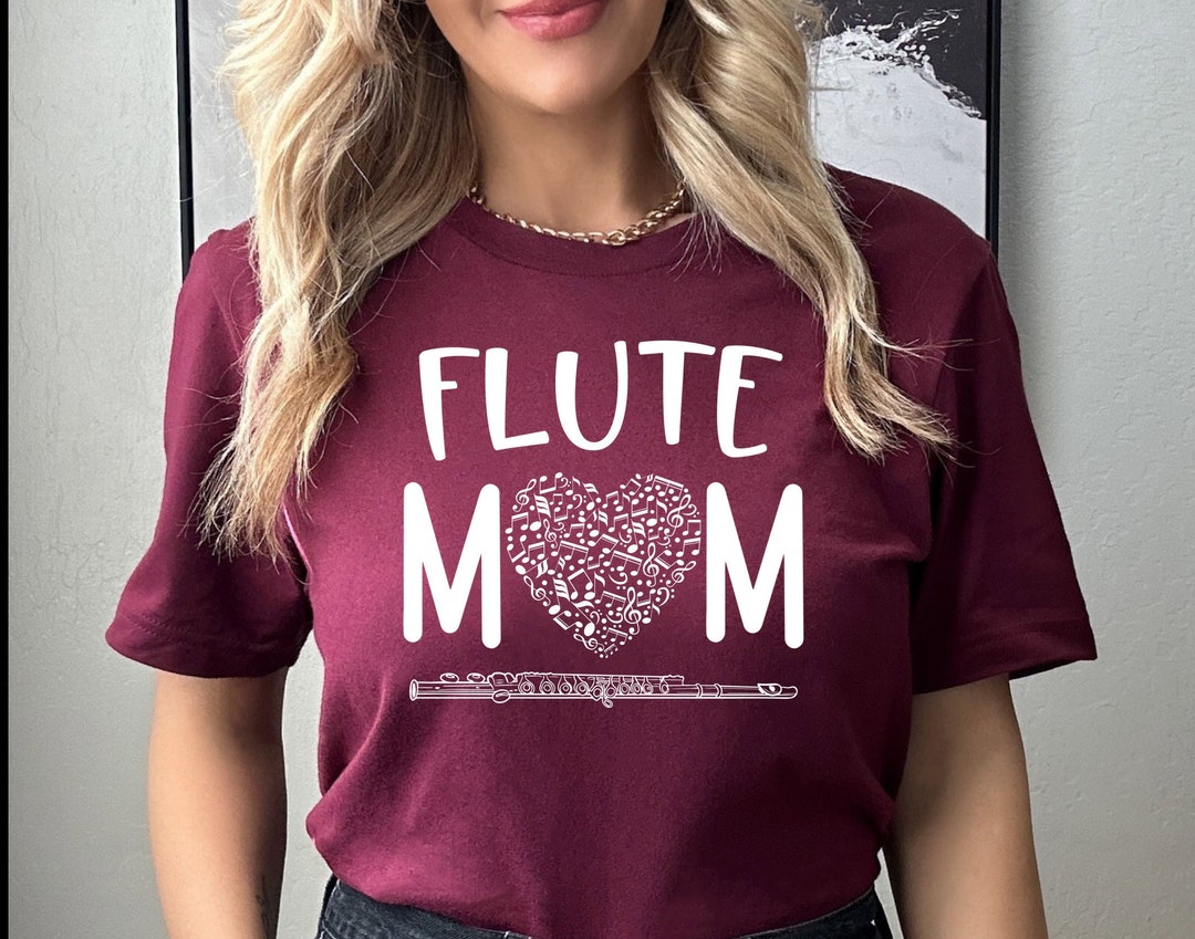 Band Mom Shirt/ Marching Band Mom Gift/ Flute Mom/ Mom Band Music Notes ...