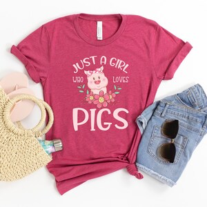 Cute Pig Shirt/ Pig Lover Gift/ Just A Girl Who Loves Pigs/ | Etsy