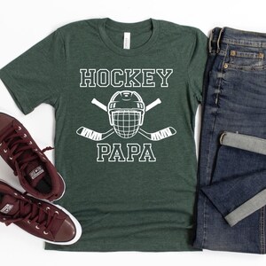 Papa Hockey Shirt/ Hockey Grandpa Game Day Gift/ Hockey Papa/ Ice ...
