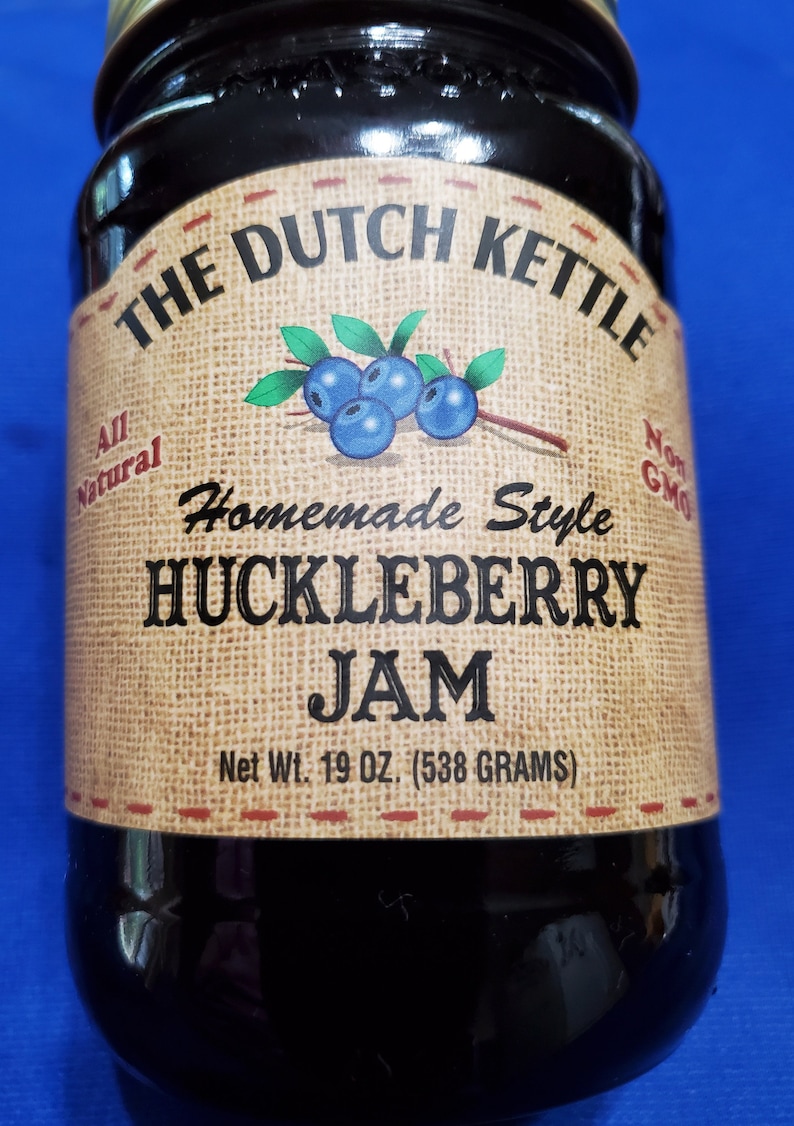 Homemade Huckleberry Jam - the Dutch Kettle - 19 Oz - Etsy
