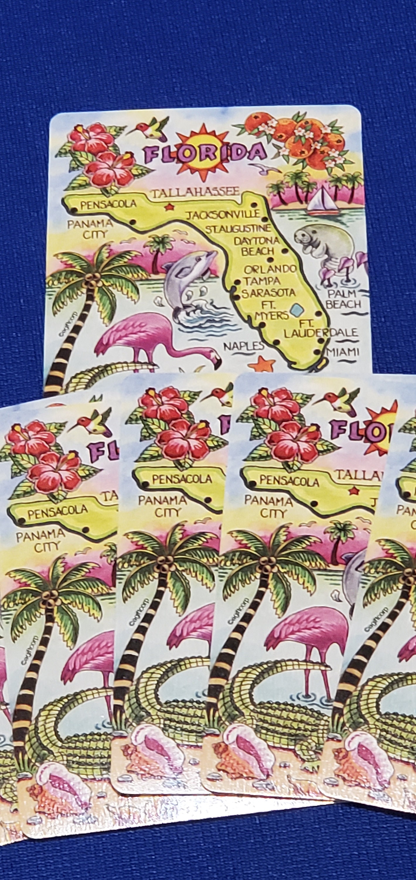 Florida Map Playing Cards - Etsy