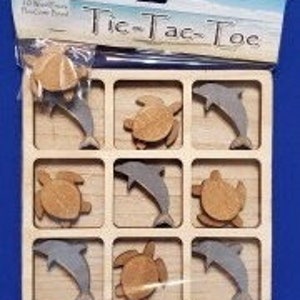 Dolpin and Turtle Wood Tic Tac Toe - Etsy