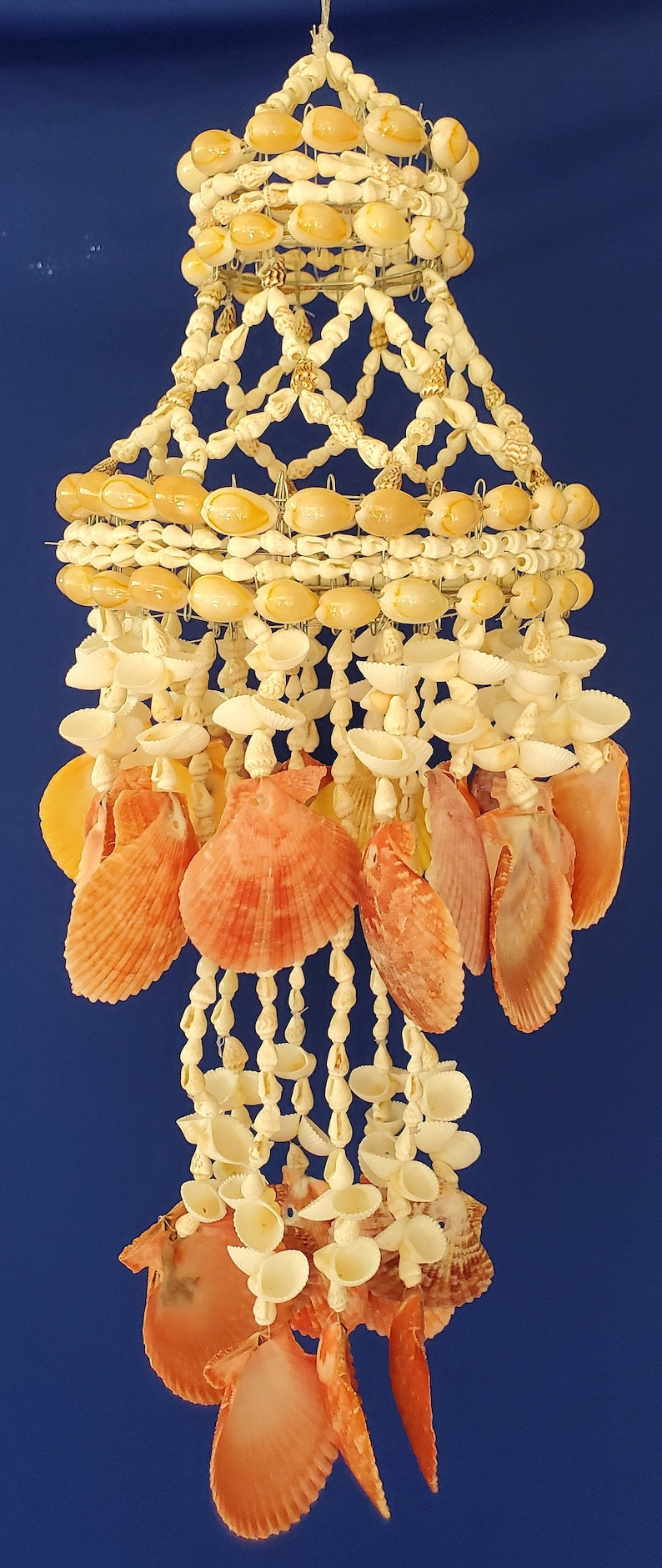 16 2 Tiered Scallop Seashell Chandelier | Etsy