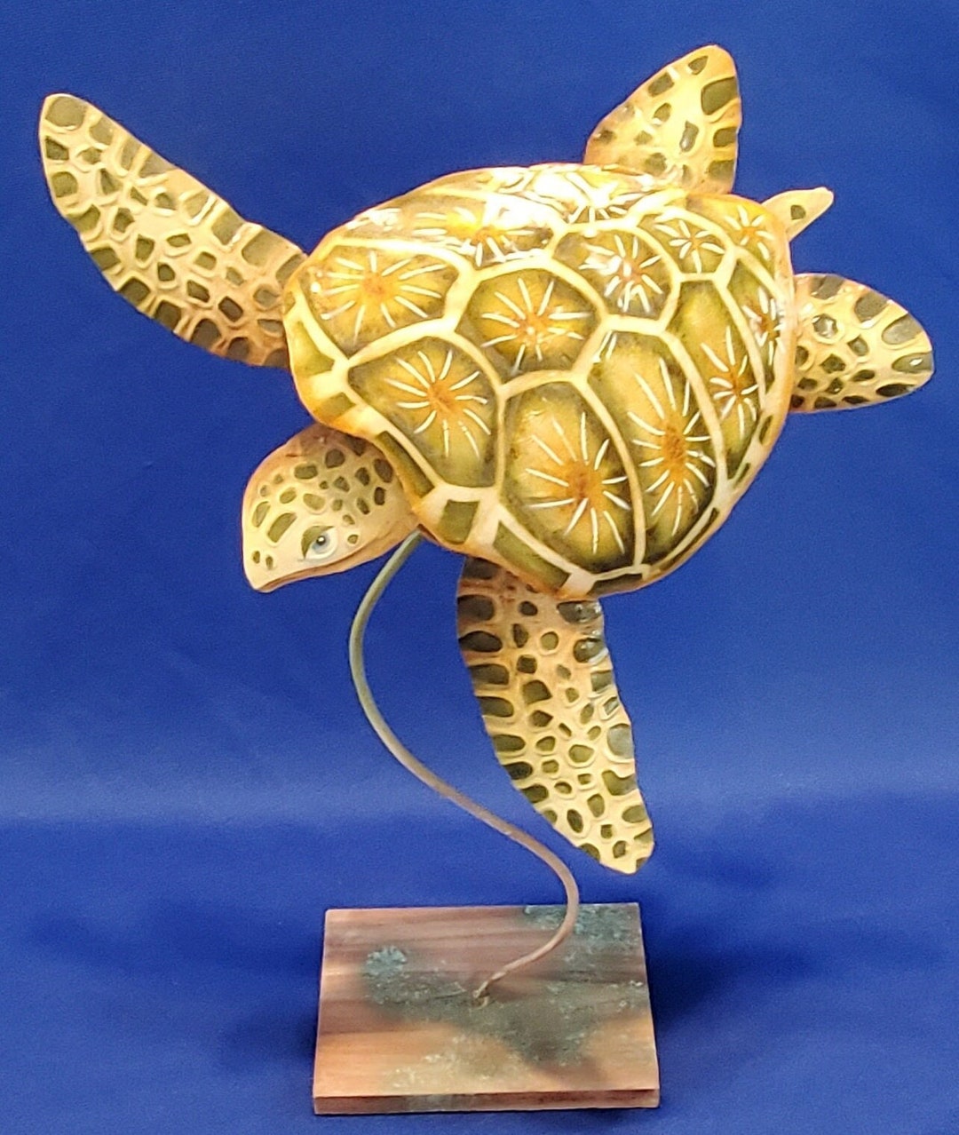 Metal Sea Turtle Sculpture - Etsy