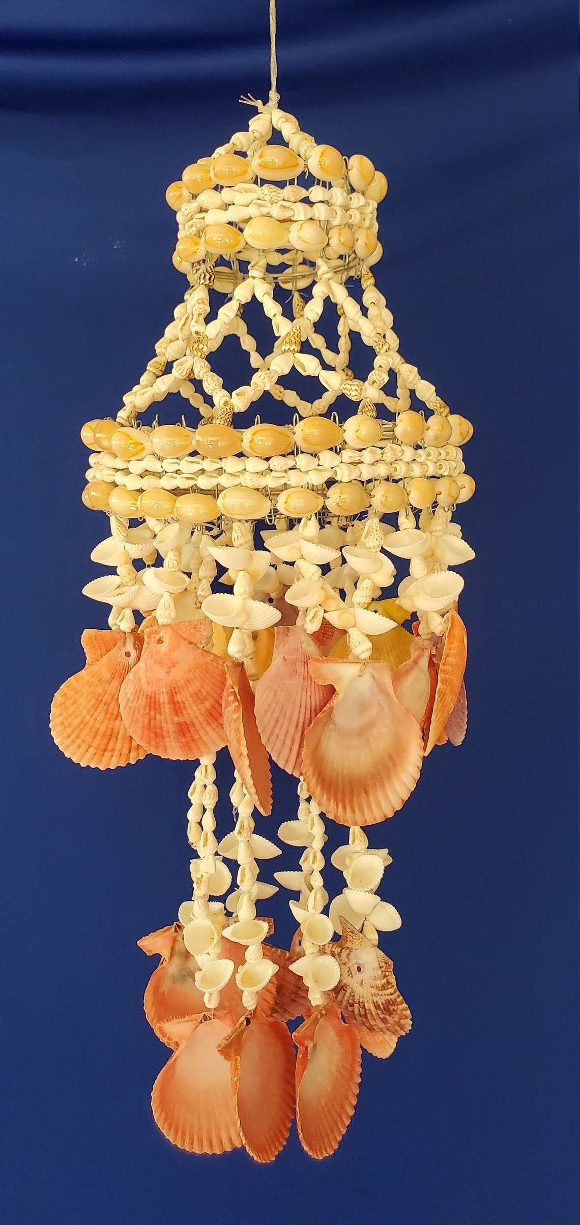 16 2 Tiered Scallop Seashell Chandelier | Etsy