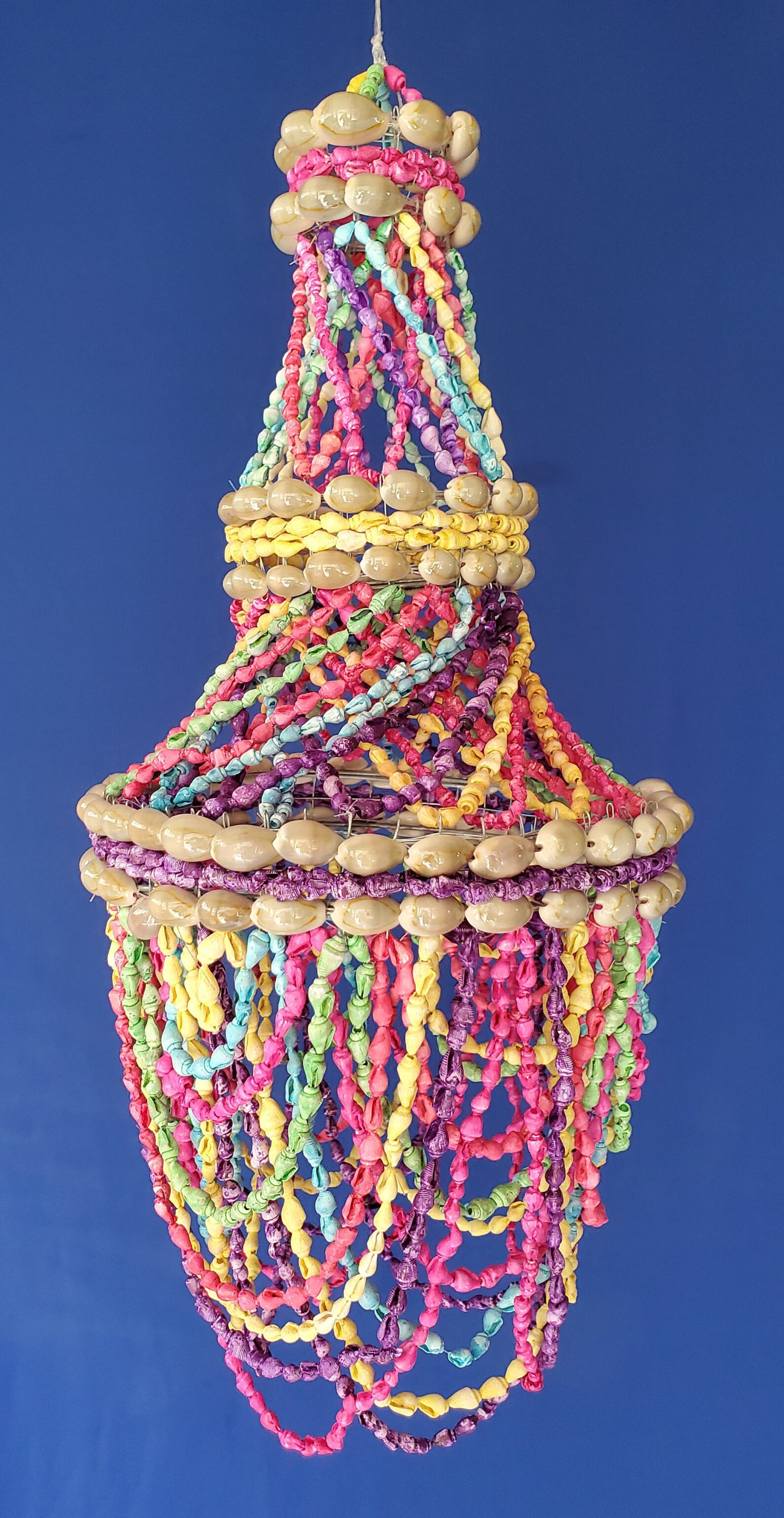 Very Colorful Seashell Chandelier - Etsy
