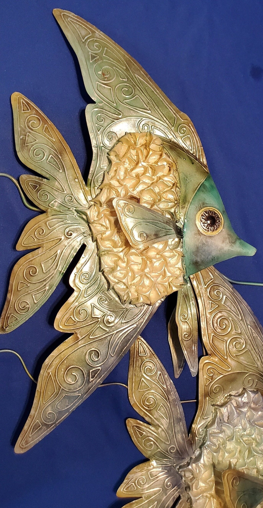Ruffled Angelfish Metal Wall Sculpture - Etsy