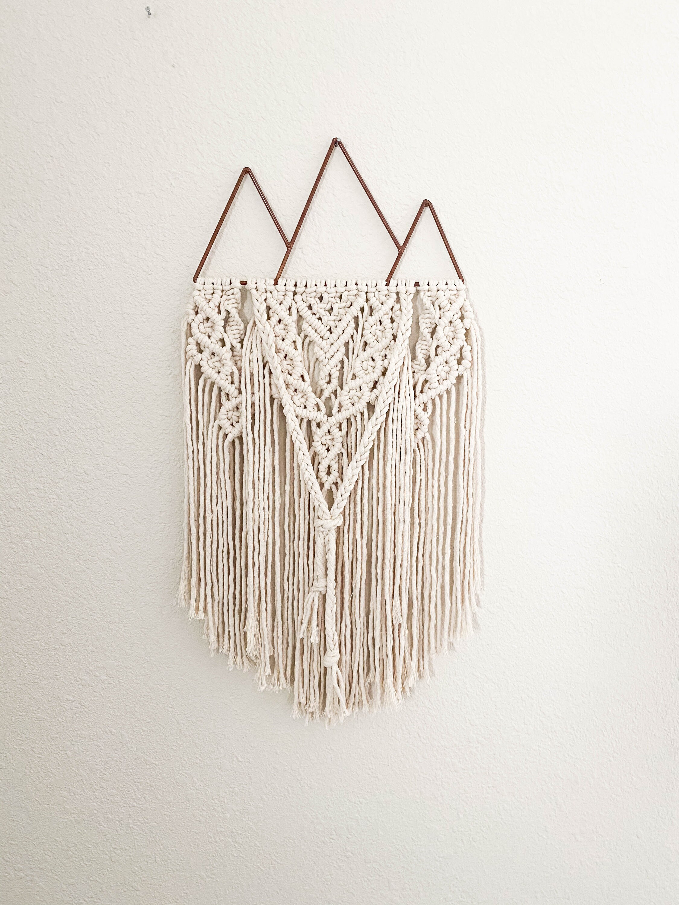 Custom Color Mini Mountain Wall Hanging / Macrame Mountain / | Etsy