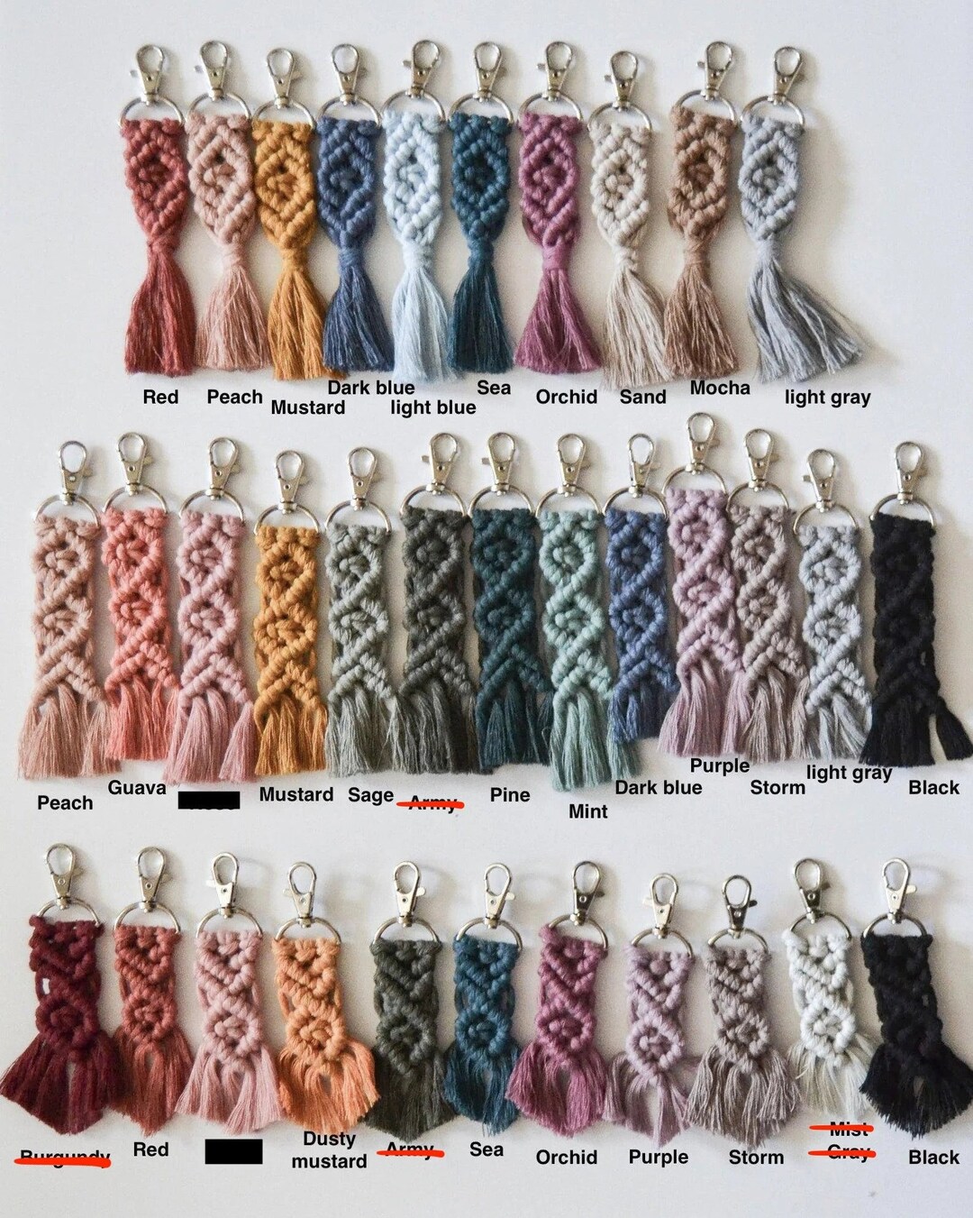 Custom Macrame Keychain / Keychain / Key Chain / Boho Keychain ...