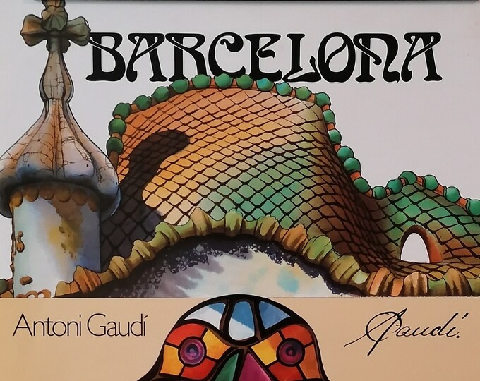 Antoni Gaudi Poster, Barcelona Travel Print From 1985 - Etsy
