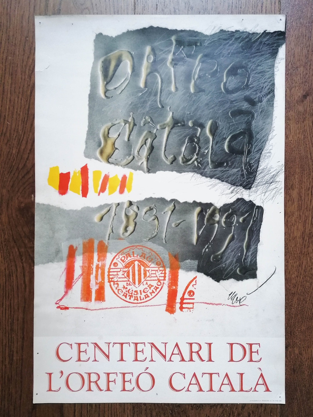1991 Antoni Clavé Poster 100th Years Orfeó Català - Etsy