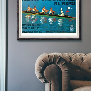 Rowing Art 50x70 Poster Landscape, Print From Real Club Barcelona - Etsy