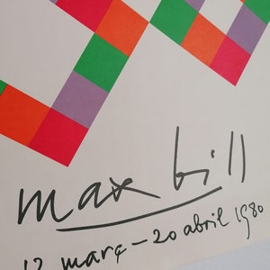 1980 Max Bill Poster From Fundació Miró Barcelona Exhibition - Etsy