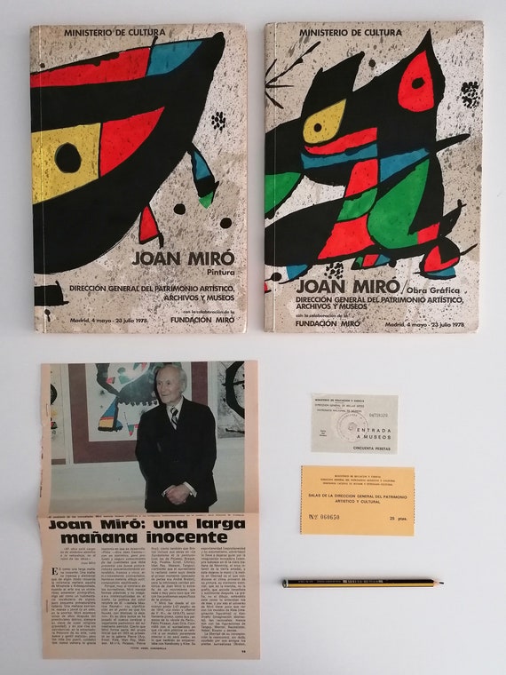 Joan Miró 1978 Exhibition Art Catalogs Edited by La Poligrafa - Etsy