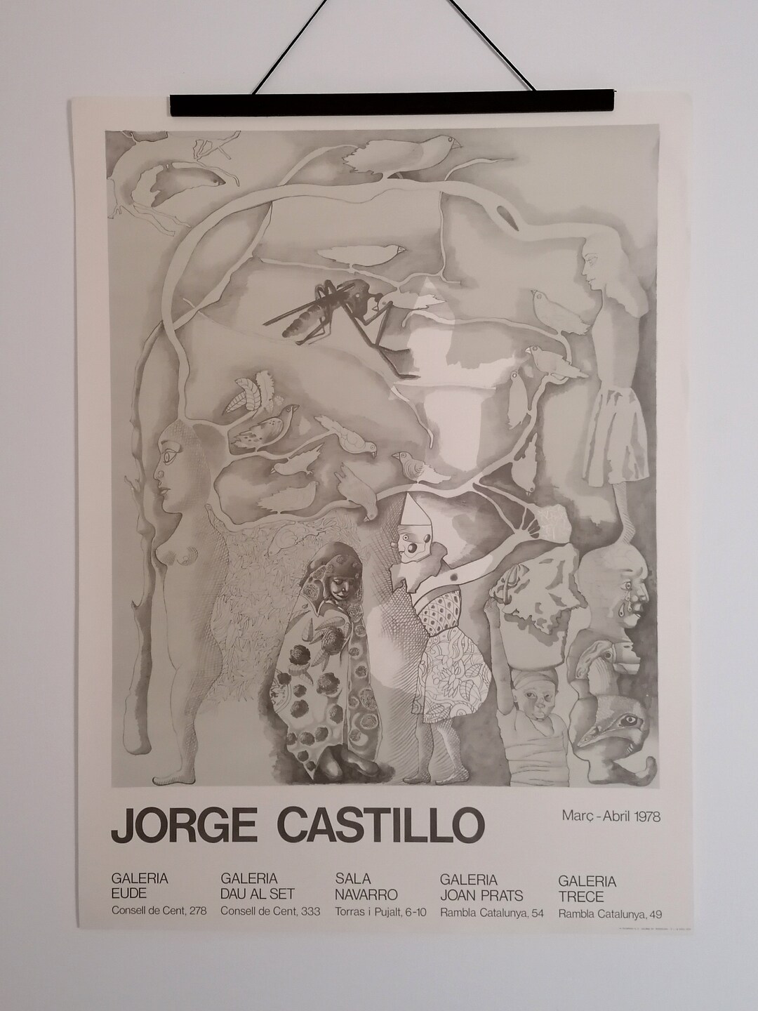 1978 Jorge Castillo Poster Art Exhibition Barcelona - Etsy