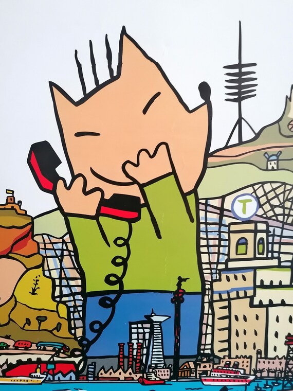 1992 Poster Cobi Mascot by Javier Mariscal - Etsy