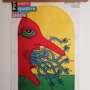 Keith Haring Poster, "the Ten Commandaments" at Centquatre Paris 2013 ...