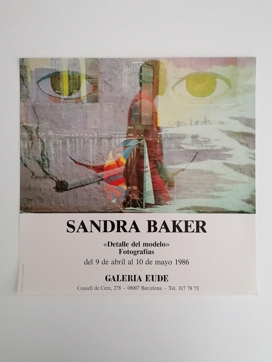 1986 Sandra Baker Art Poster From Barcelona Exhibition - Etsy
